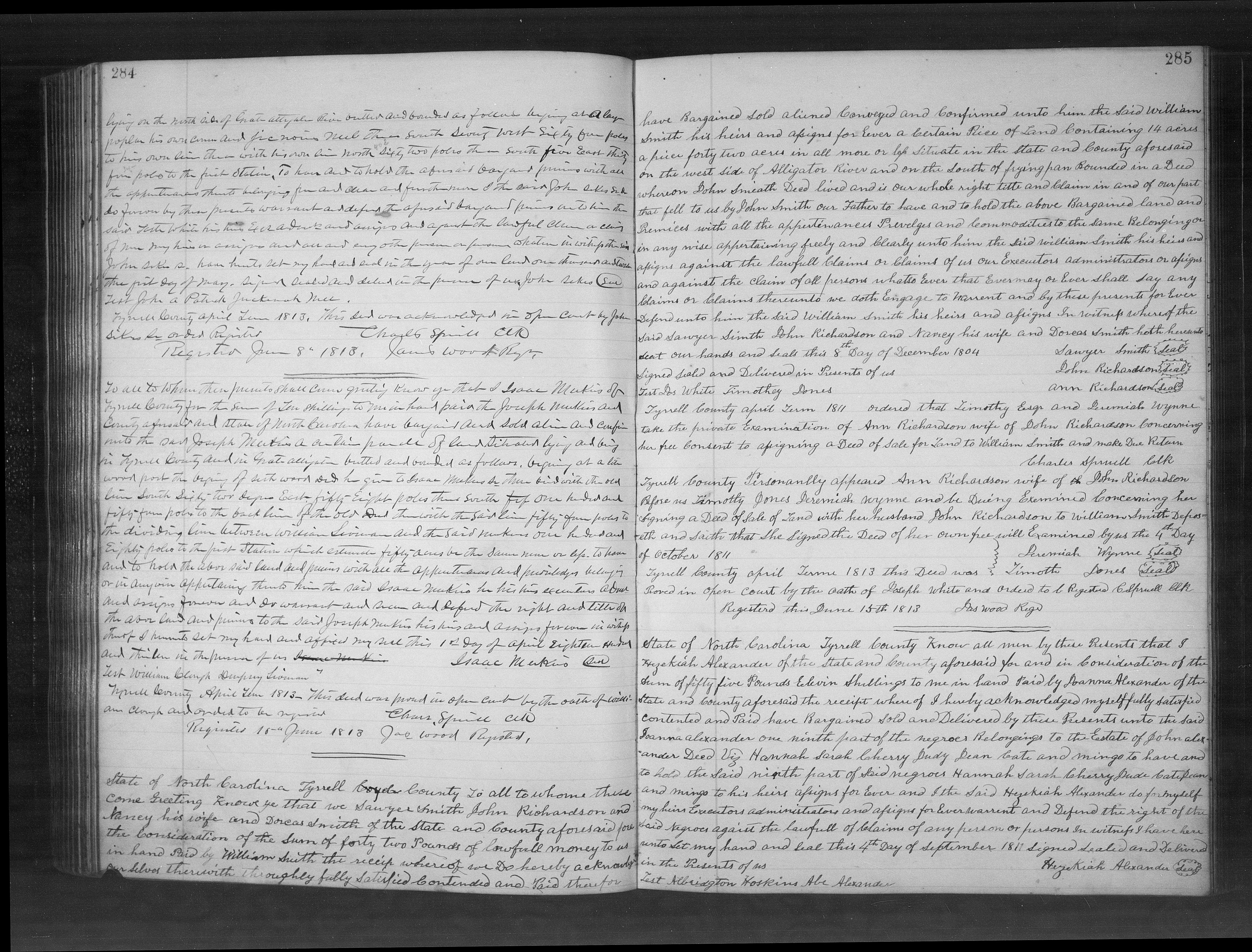 Deed of Hezekiah Alexander