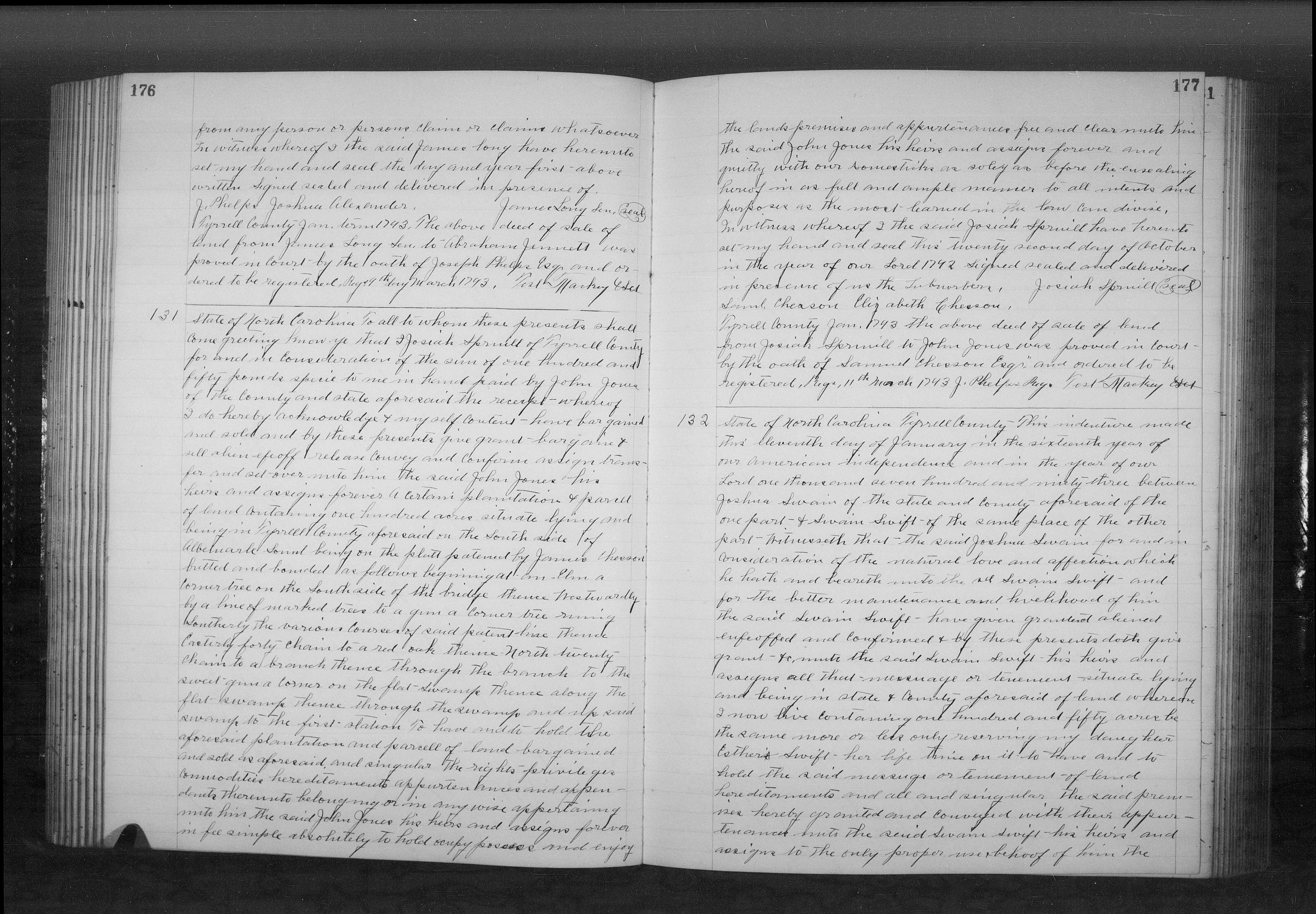 Deed of Joshua Swain
