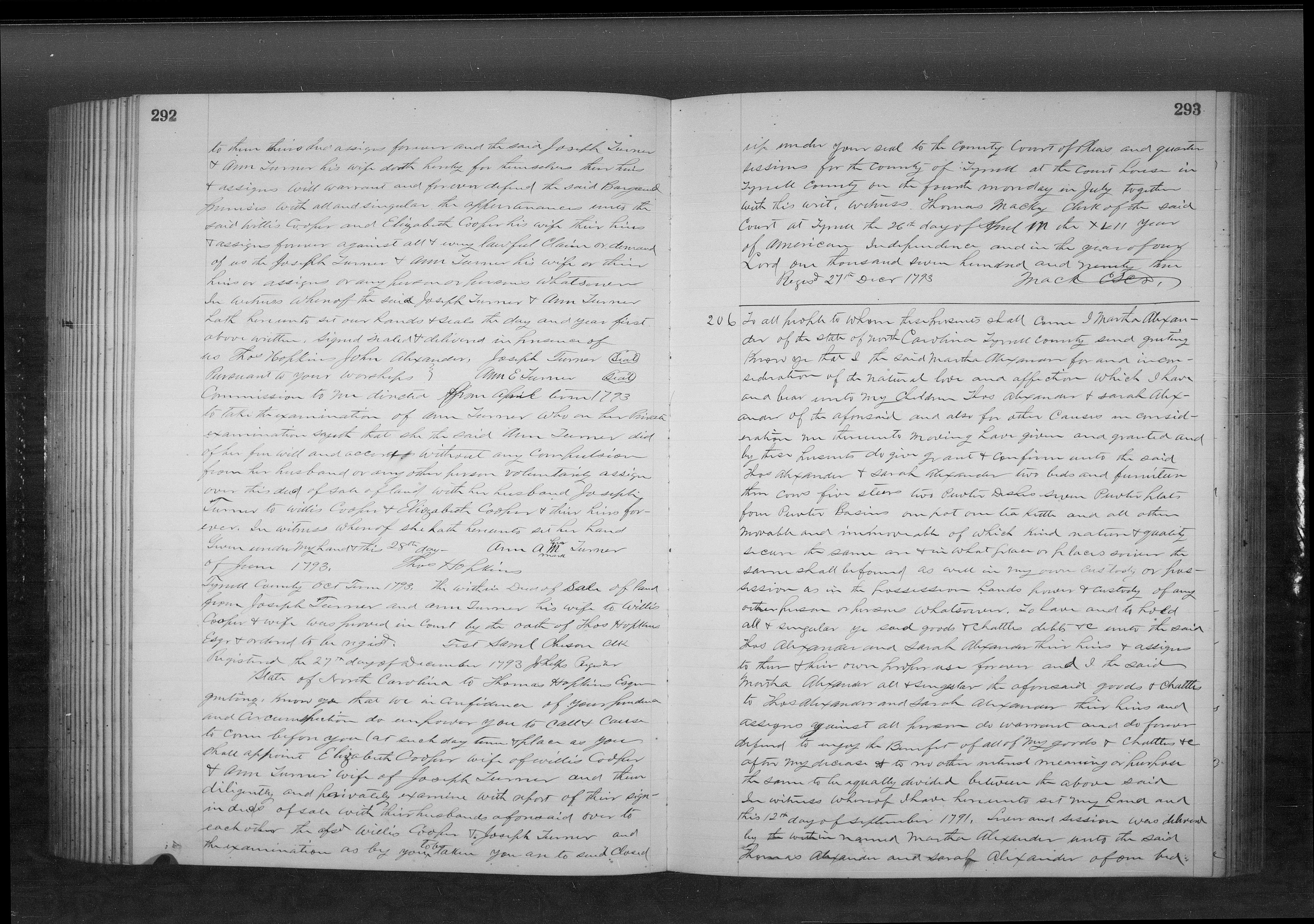 Deed of Martha Alexander